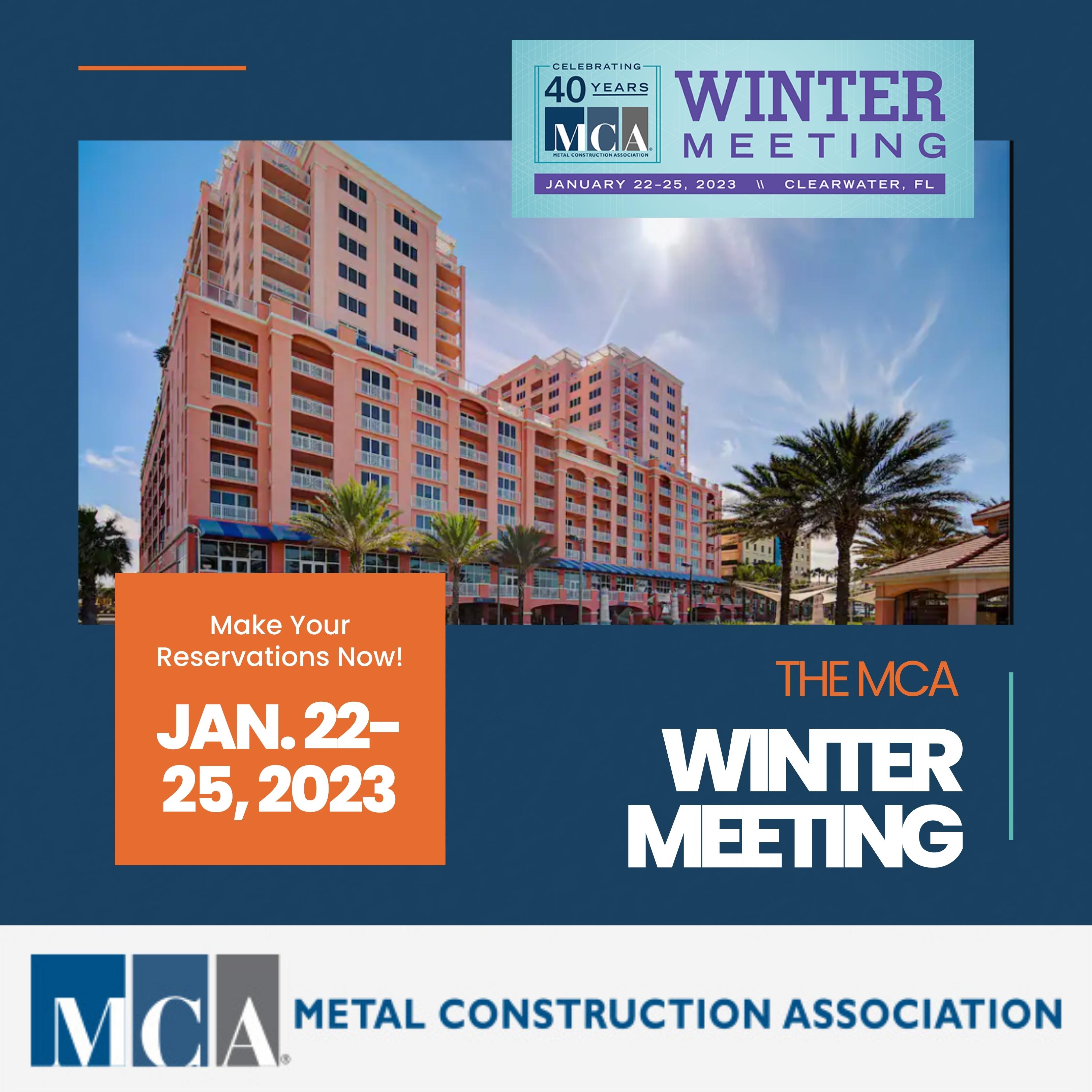 MCA Winter Meeting 2023 | Metal Construction Association Blog