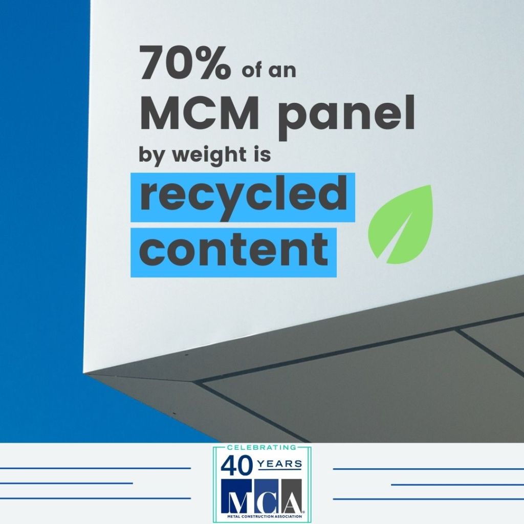 70% of an MCM Panel by Weight is Recycled Content | Metal Construction ...