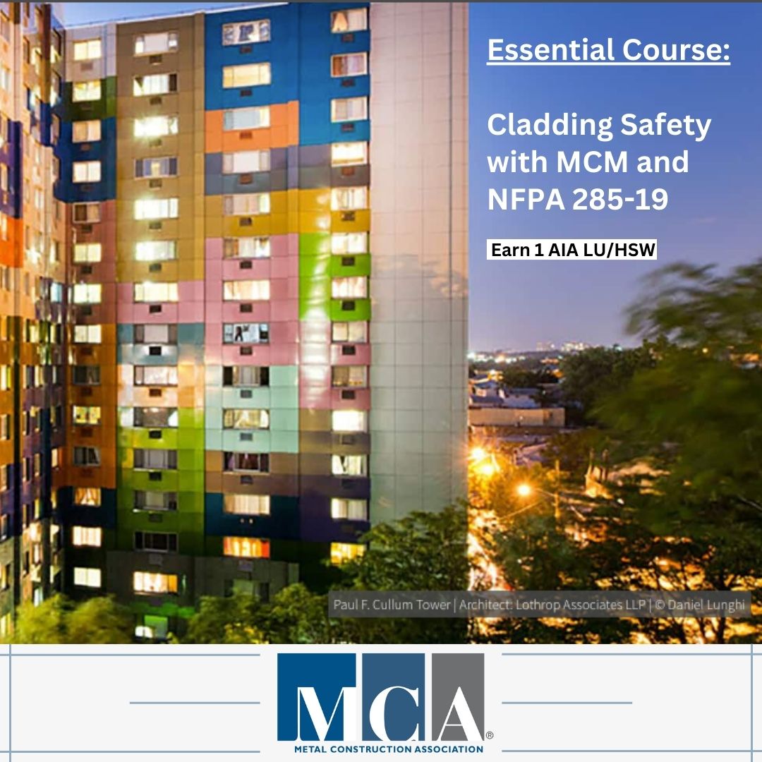 Essential Course: Cladding Safety with MCM and NFPA 285-19 | Metal ...